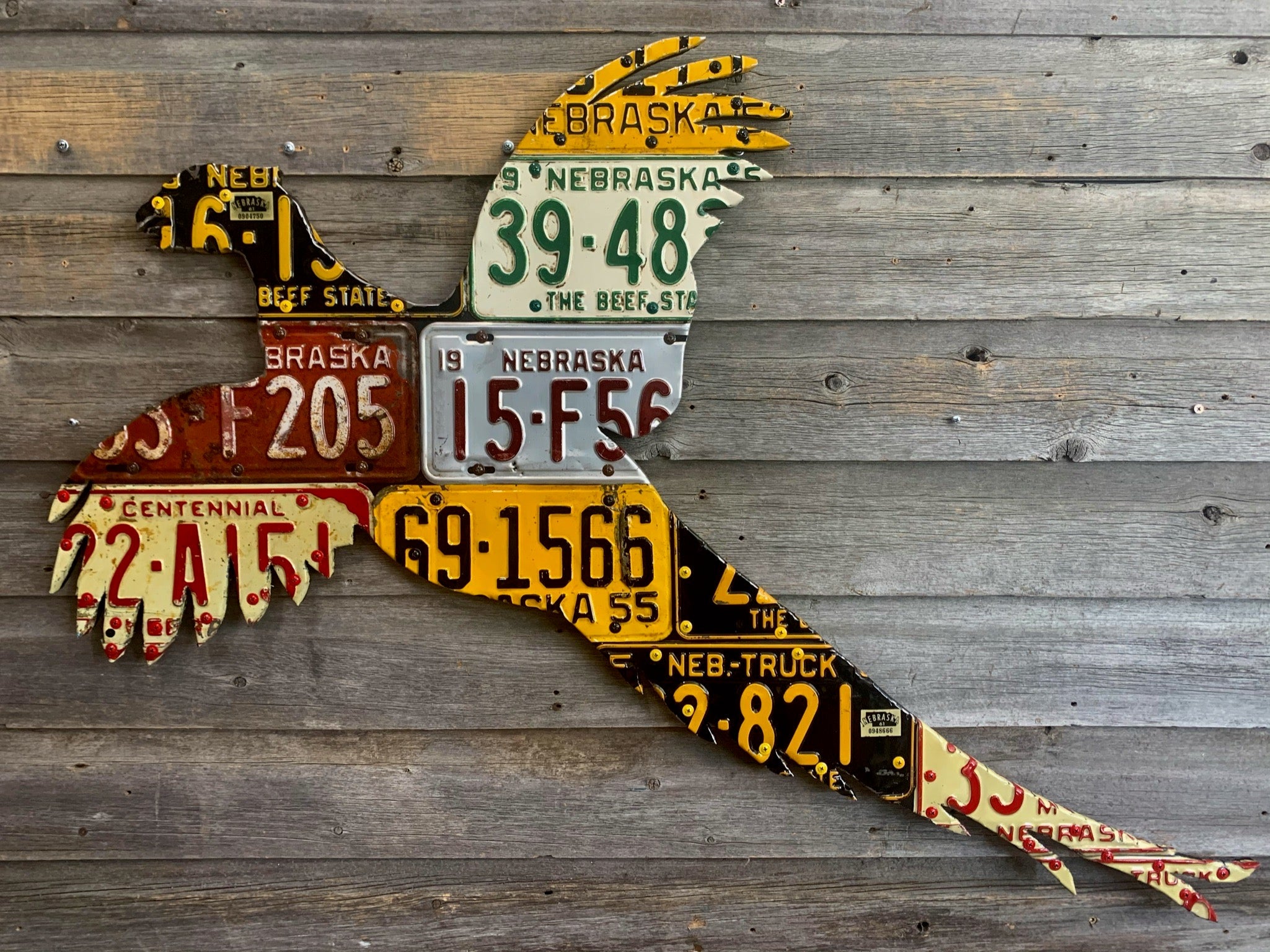 Nebraska Pheasant License Plate Art – Madison River Fishing Company