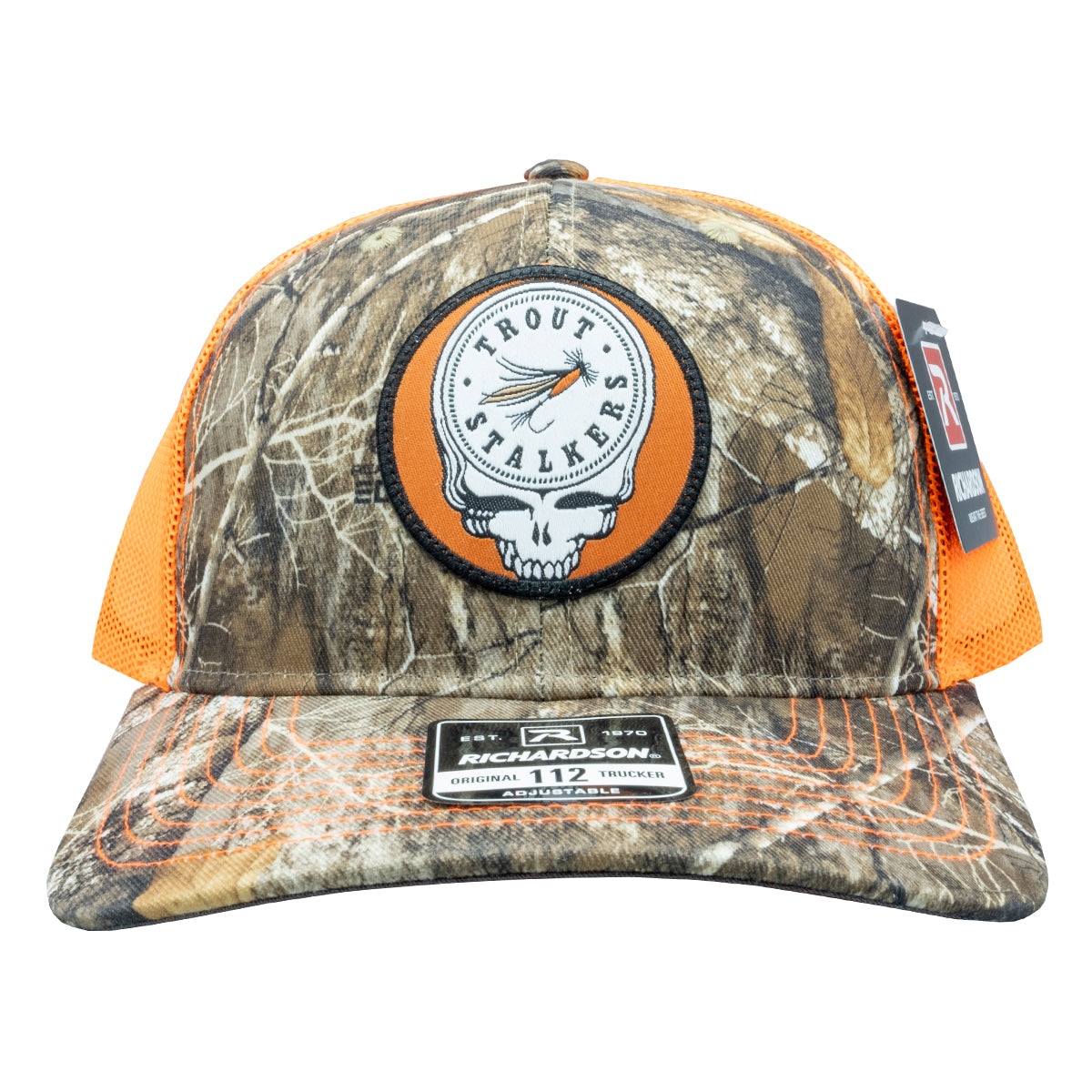 MTS Skull Logo 112 Realtree Edge/Neon Orange Trucker – Madison River ...