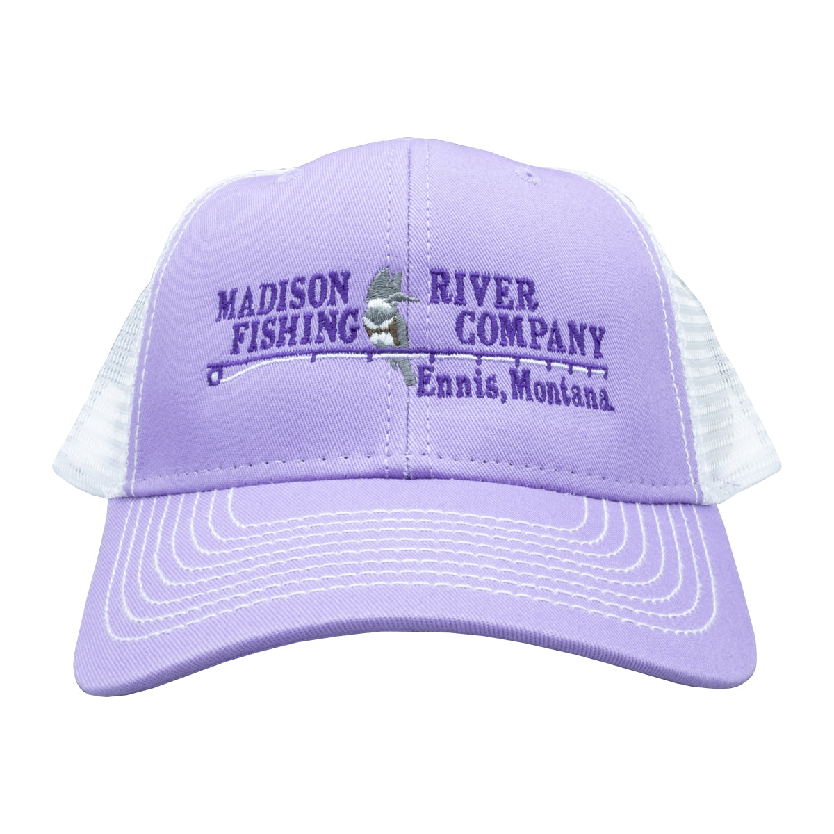 MRFC Logo Sideline Trucker Lavender Silk/White – Madison River Fishing ...