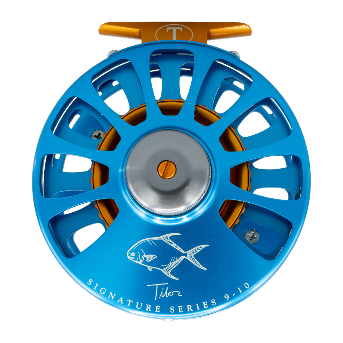 Tibor Signature Seris Reel 9-10 Custom Aqua Frame, Orange Hub, Graphit ...