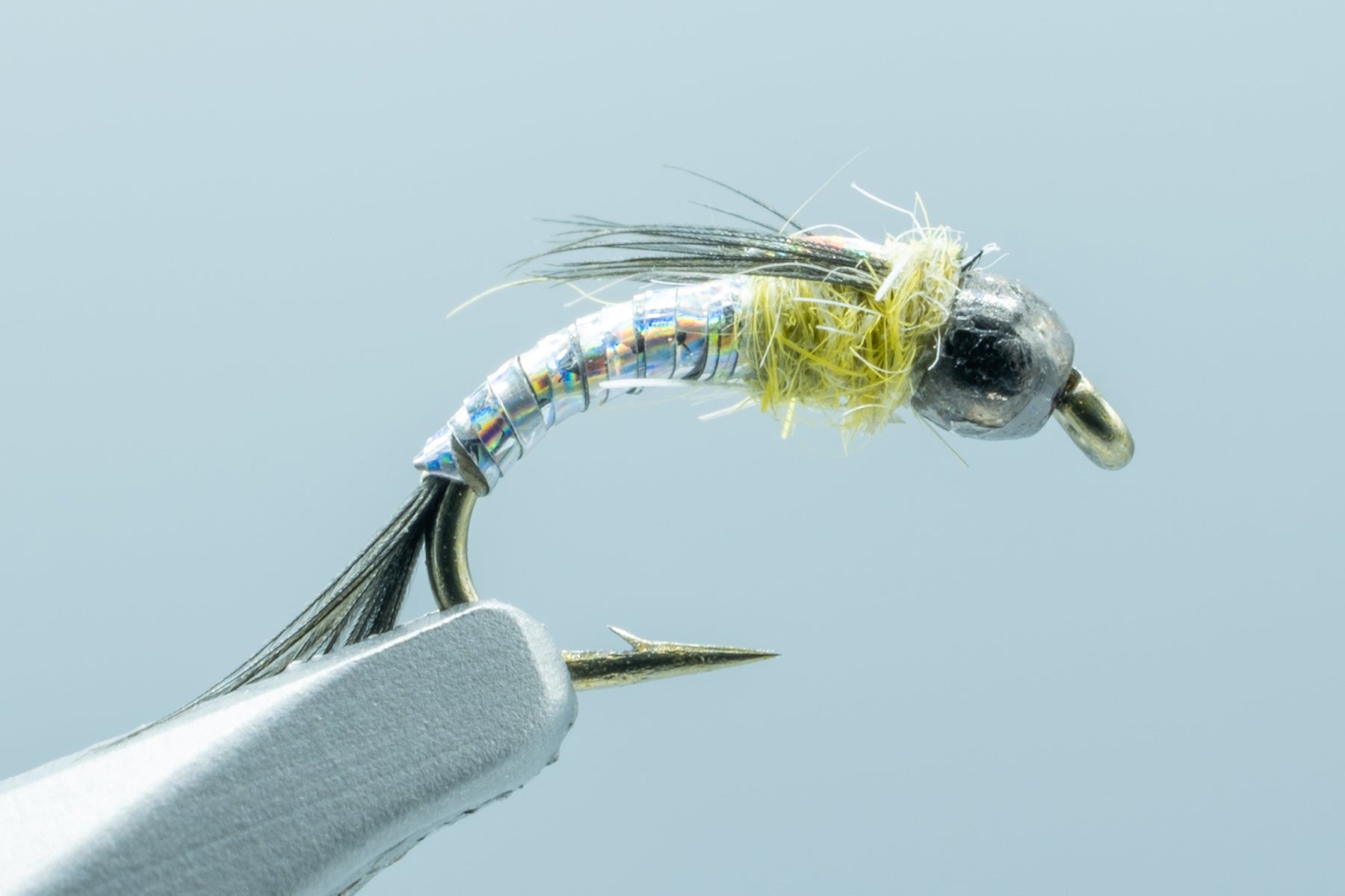 BH Lightning Bug Silver Curved - 1 Doz. – Madison River Fishing Company
