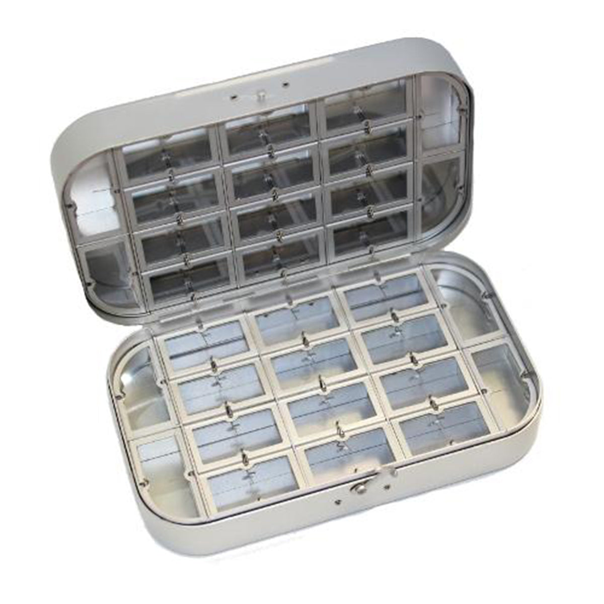 Richard Wheatley Fly Box 32 Compartment Signature Box Silver – Madison ...