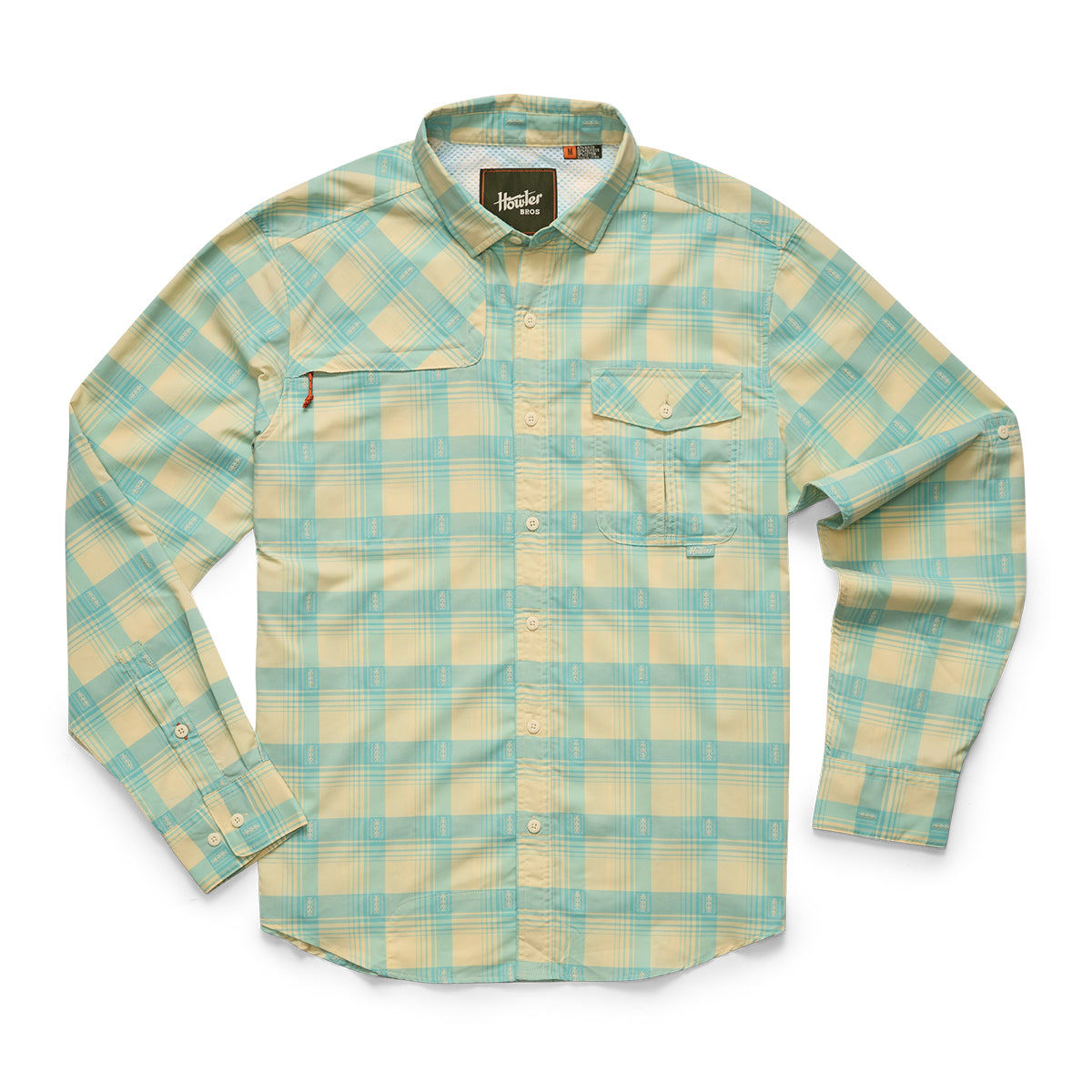 Howler Bros Matagorda Longsleeve Sheldon Dobby Plaid : Parchment ...