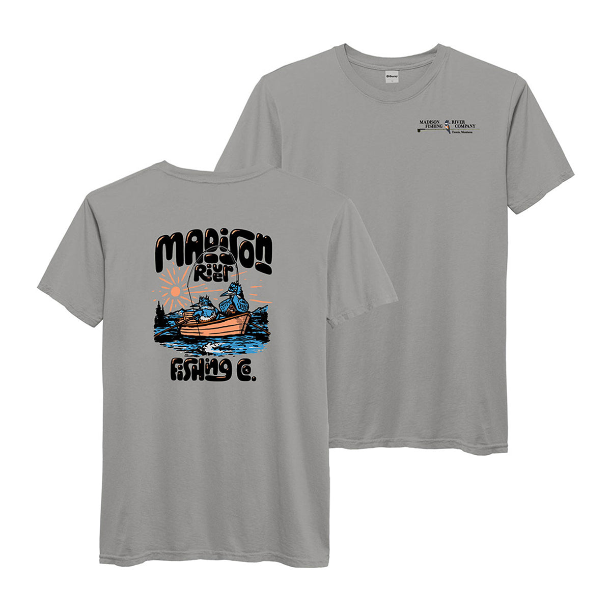 MRFC Logo River Kings S/S T-Shirt Graystone – Madison River Fishing Company
