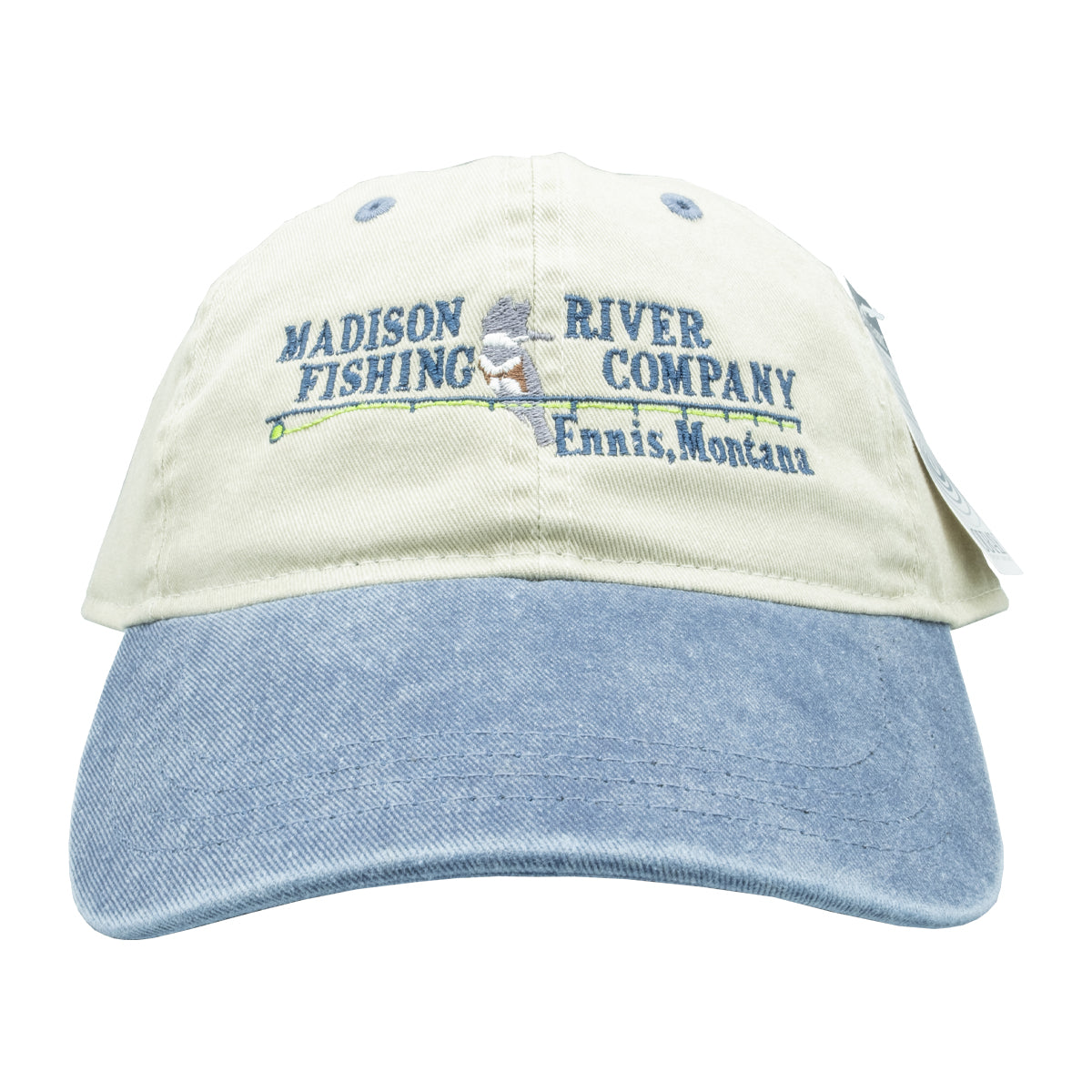 Ouray MRFC Logo Canyon Cap Putty/Navy – Madison River Fishing Company