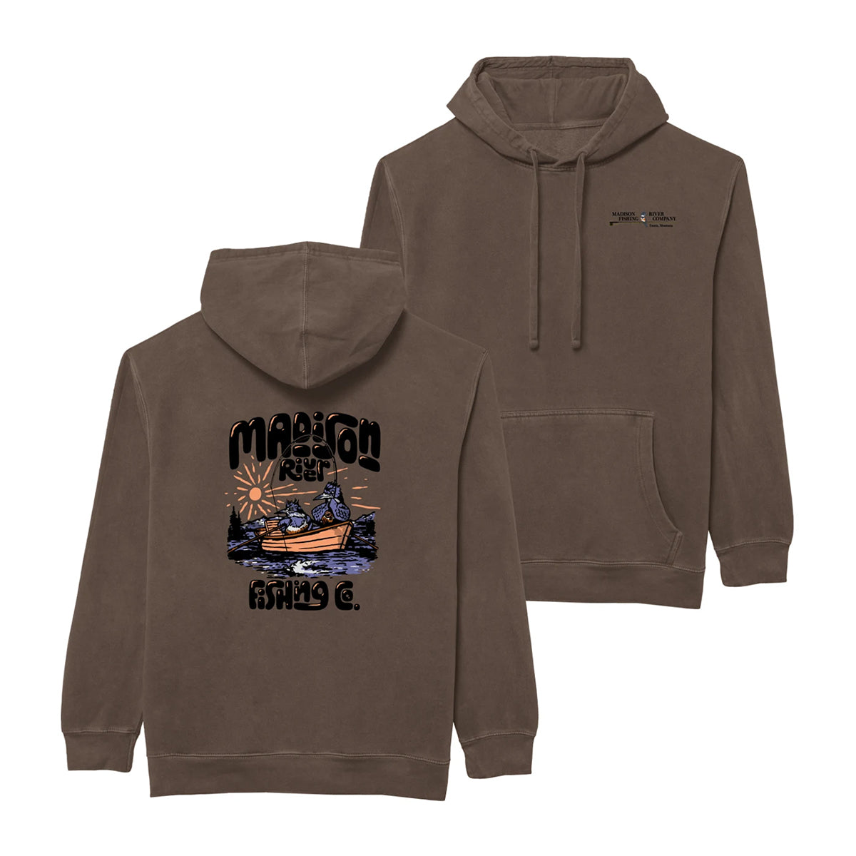 MRFC Logo River Kings Back Logo w/ Small Chest Logo Hoody Chestnut ...