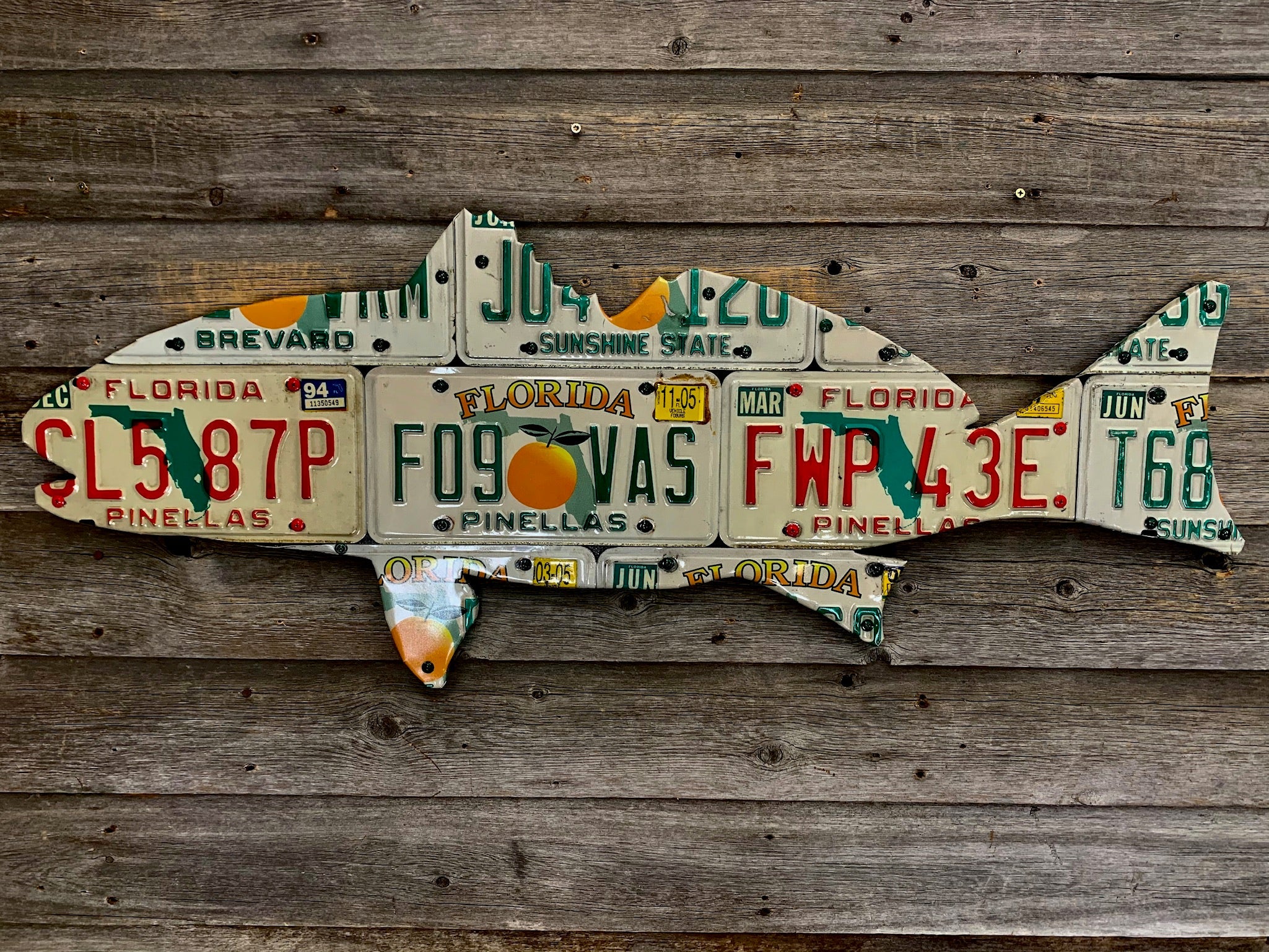 Florida Orange Redfish License Plate Art – Madison River Fishing Company