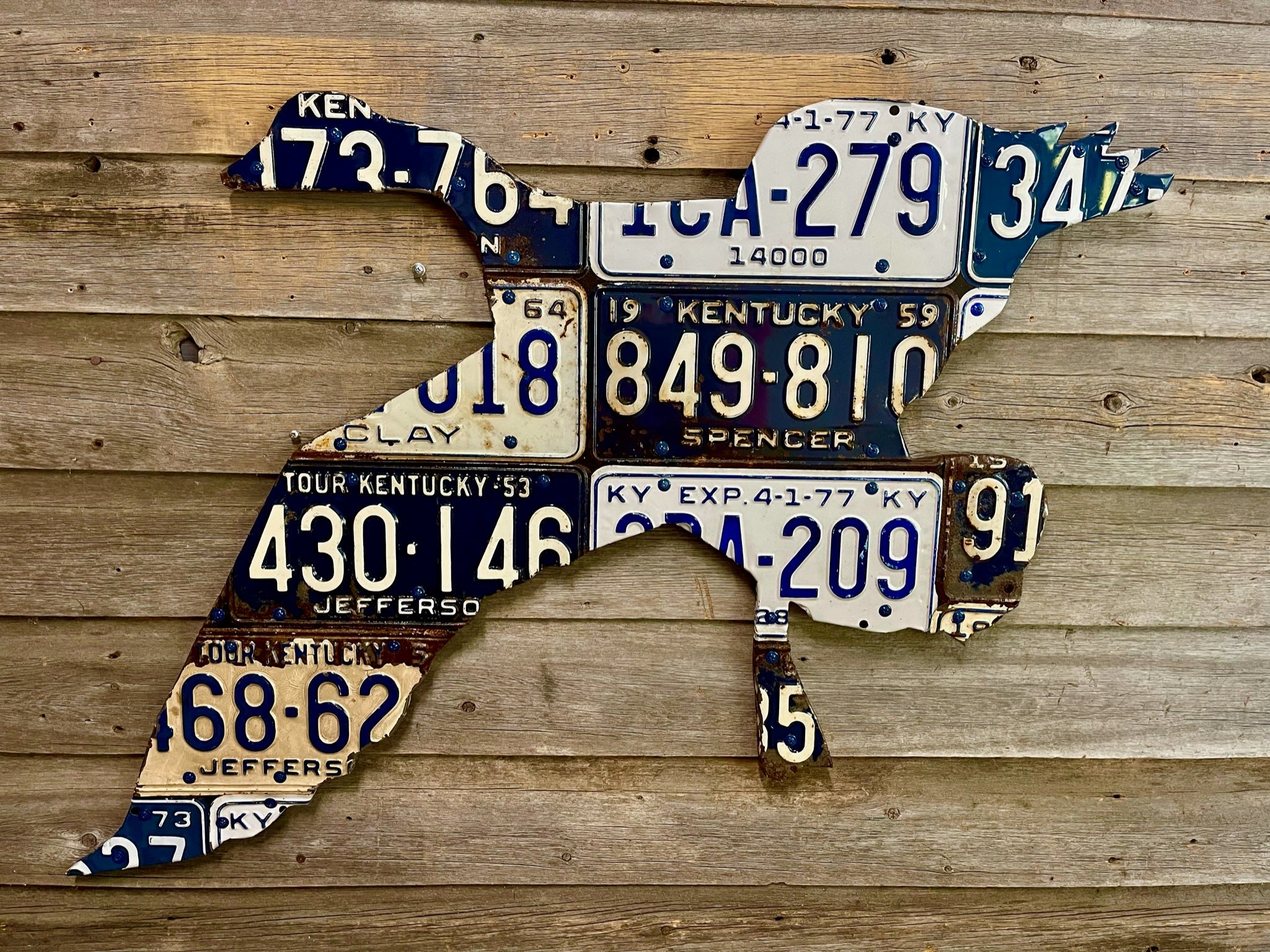 Kentucky Goose Antique License Plate Art – Madison River Fishing Company