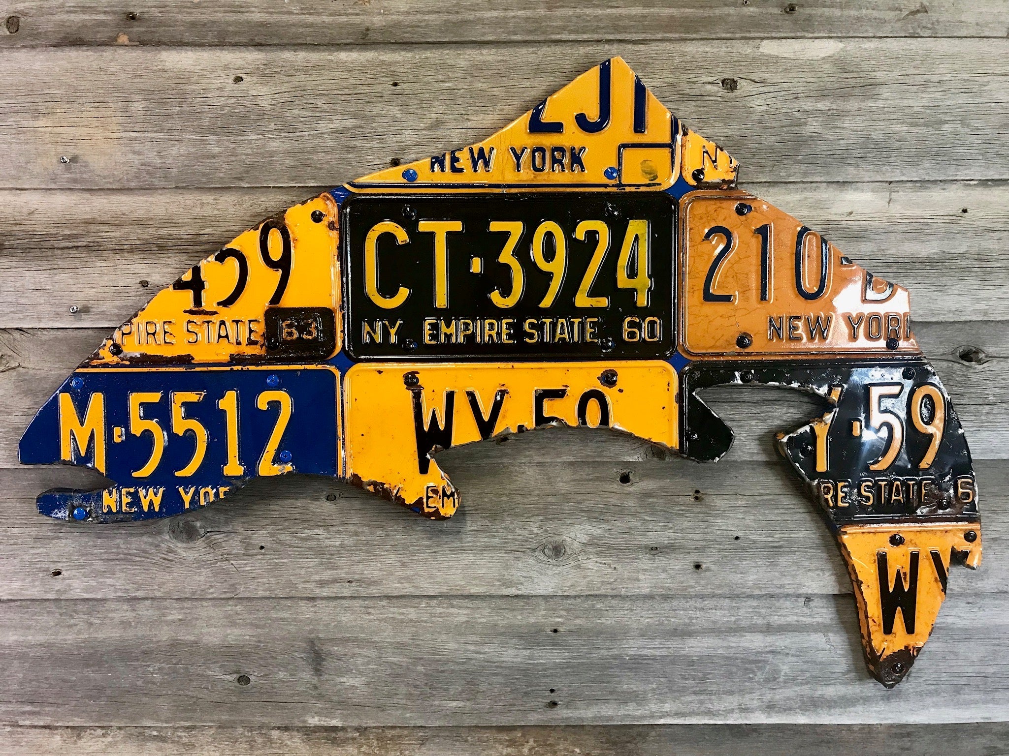 New York Vintage Trout License Plate Art – Madison River Fishing Company