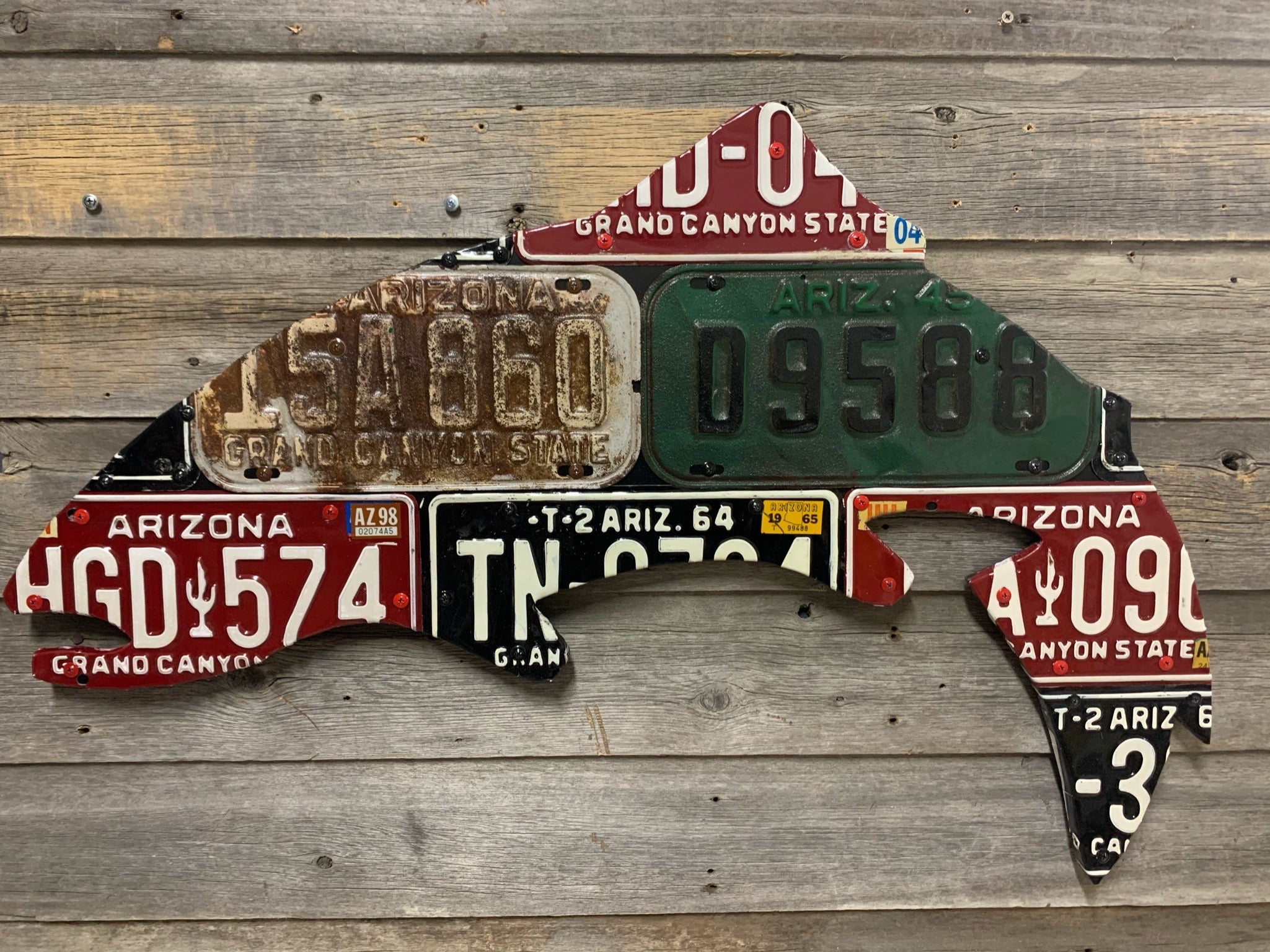 Arizona Trout Vintage License Plate Art – Madison River Fishing Company