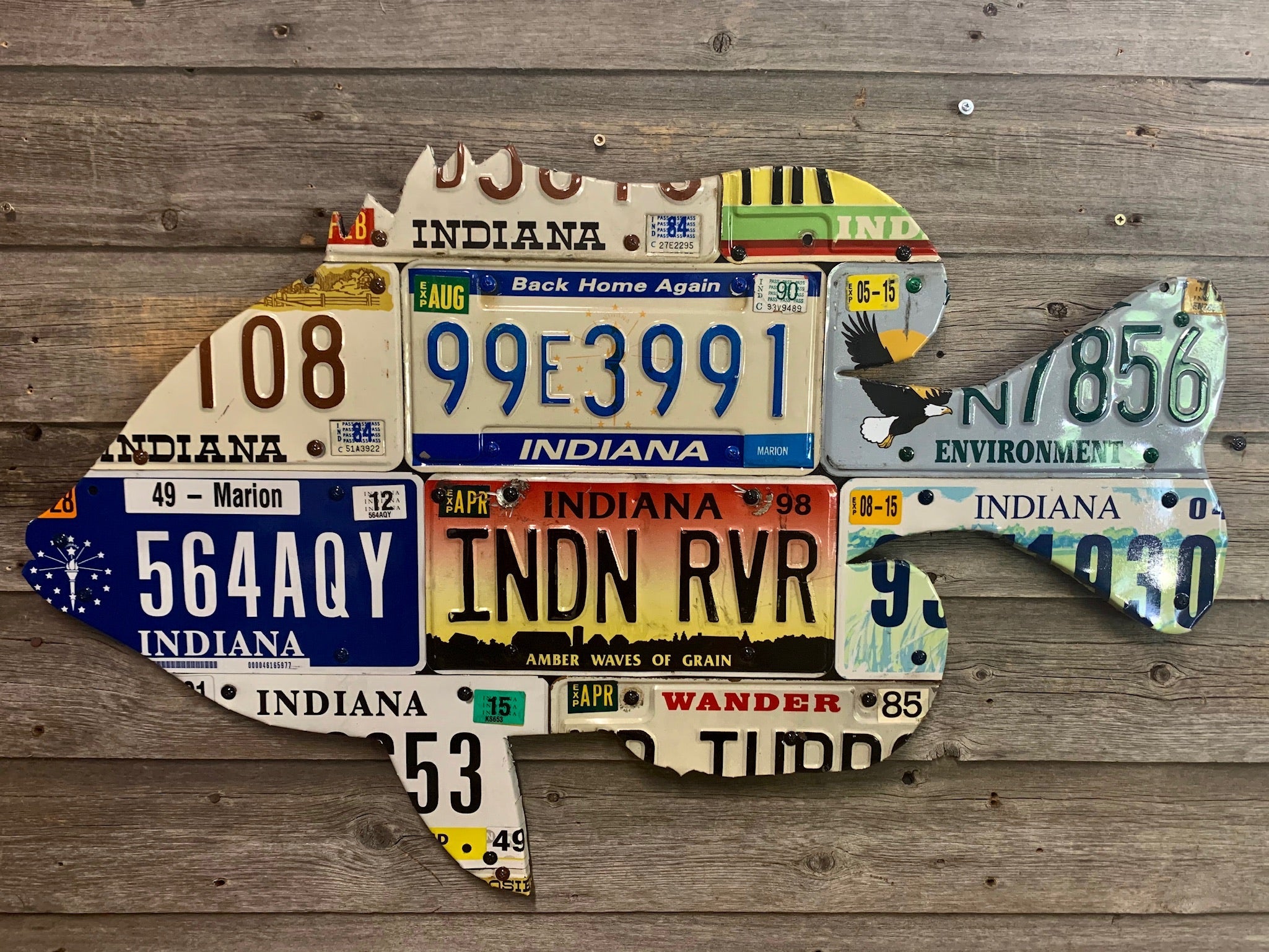 Indiana Sunfish License Plate Art – Madison River Fishing Company