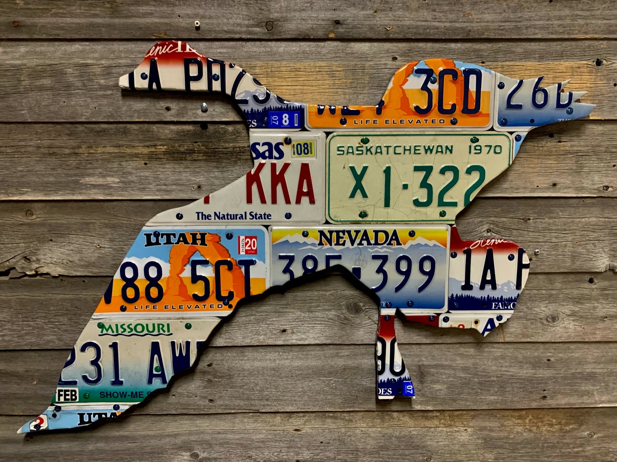 Mixed State Goose License Plate Art – Madison River Fishing Company