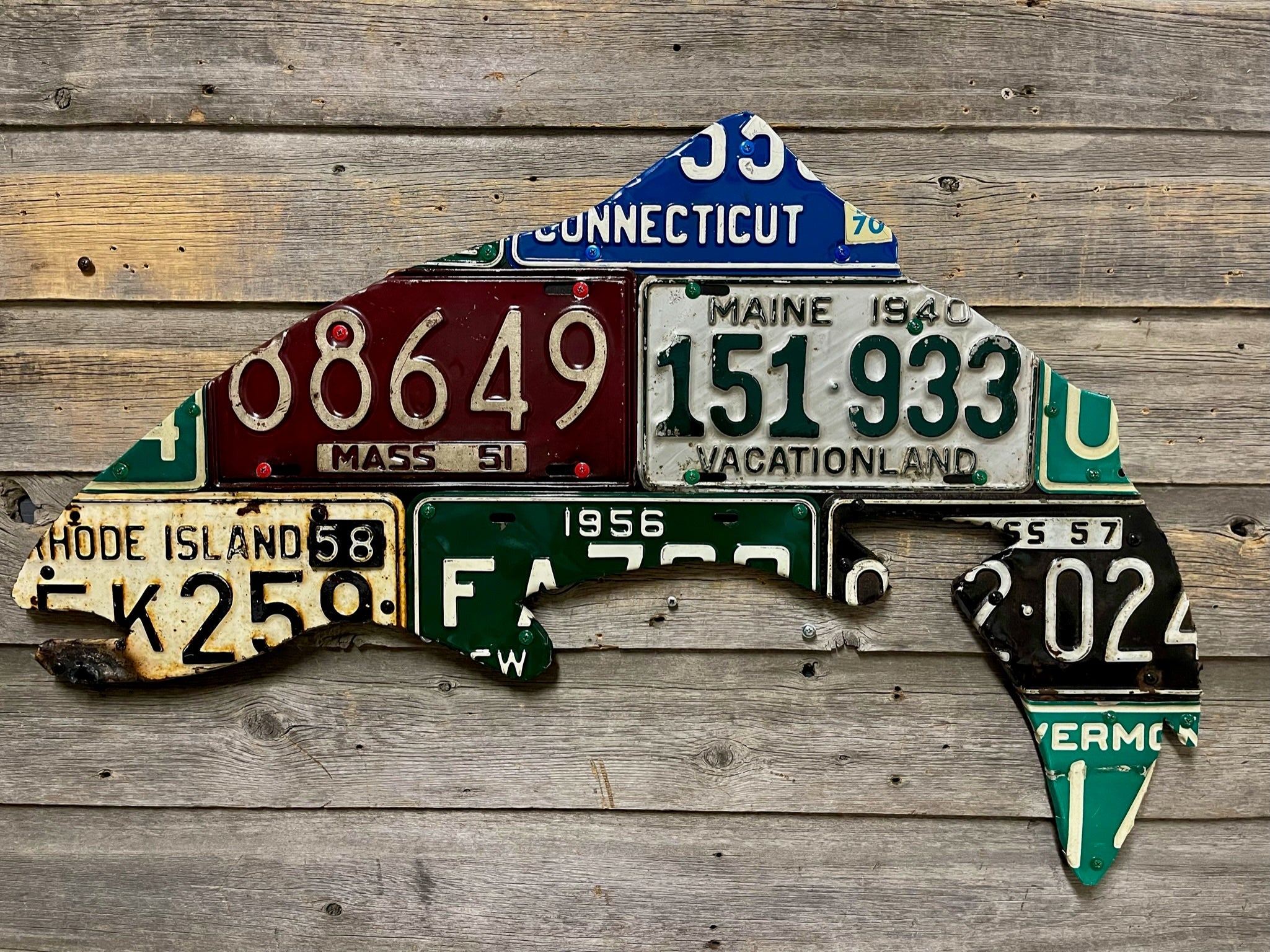 New England Antique Trout License Plate Art – Madison River Fishing Company