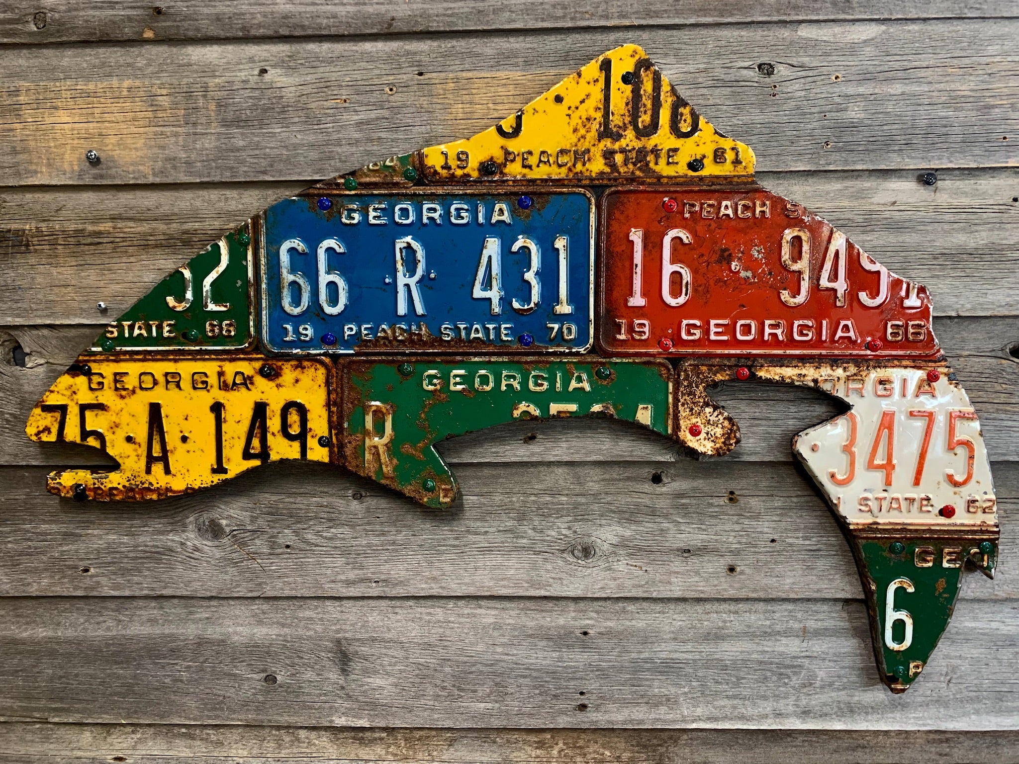 Georgia Antique Trout License Plate Art – Madison River Fishing Company