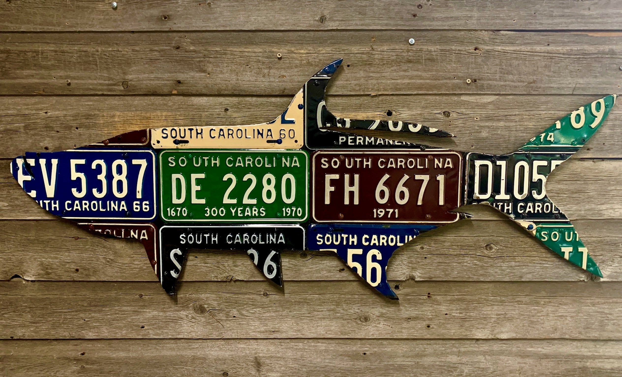 South Carolina Tarpon Antique License Plate Art – Madison River Fishing ...