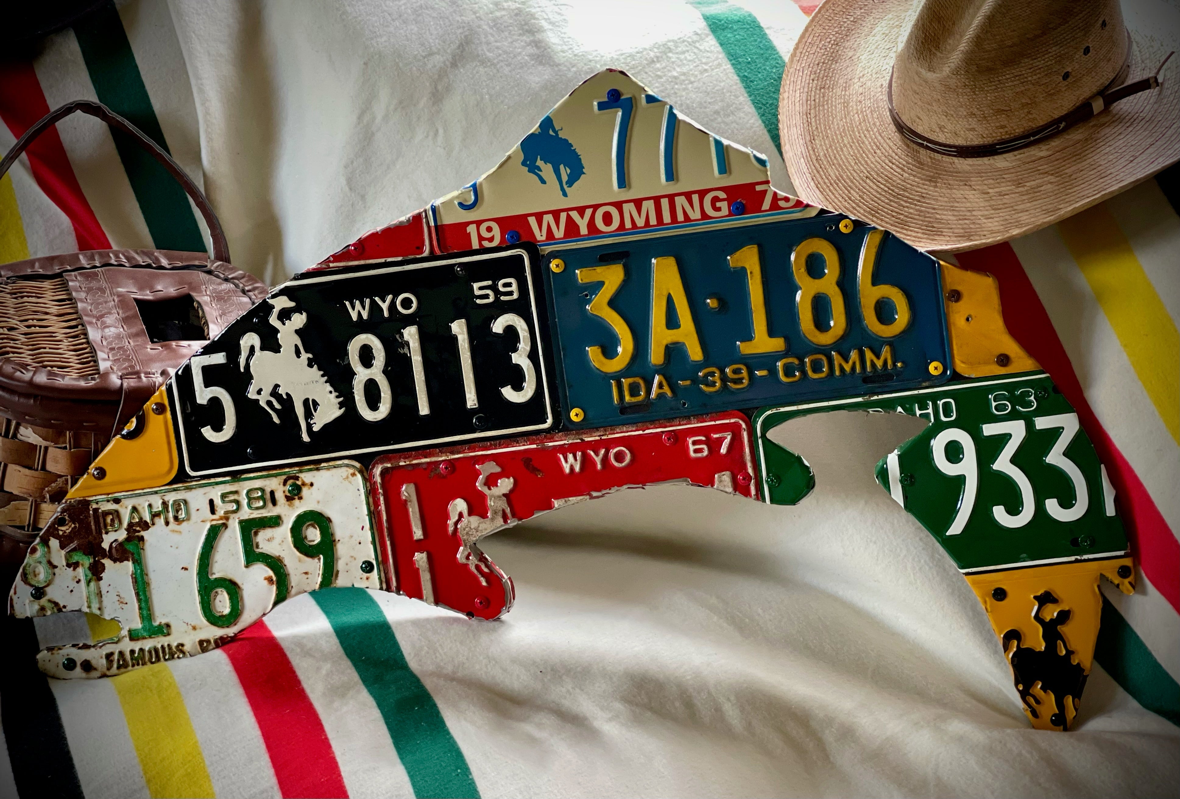 J-Hole One Fly Trout License Plate Art – Madison River Fishing Company