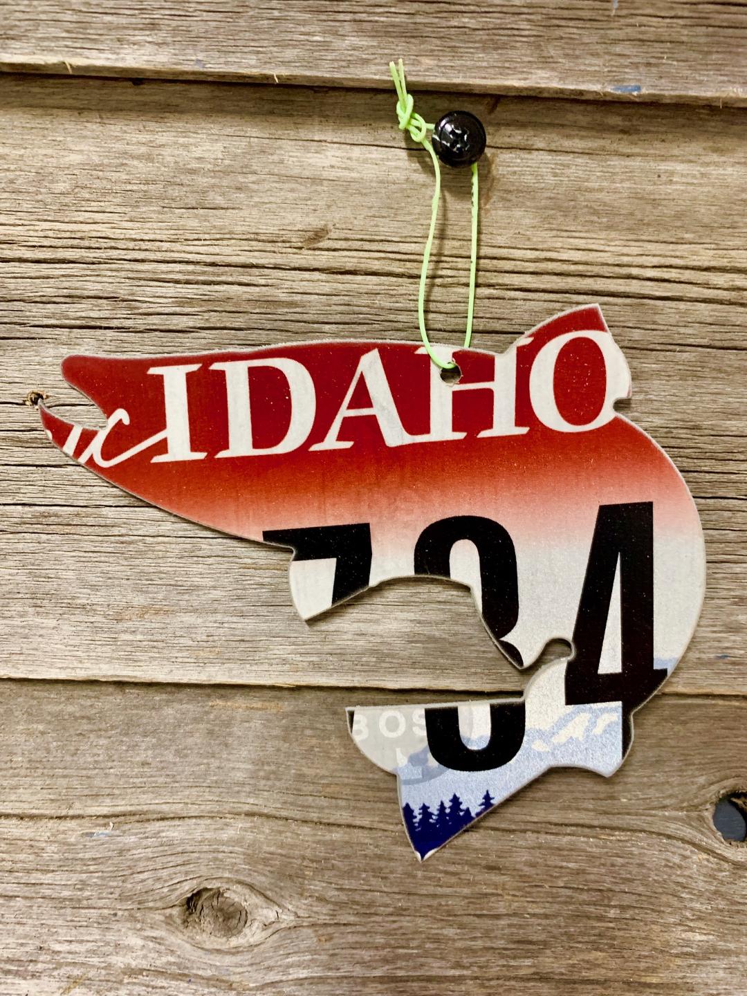 Idaho Jumping Trout License Plate Christmas Ornament – Madison River ...
