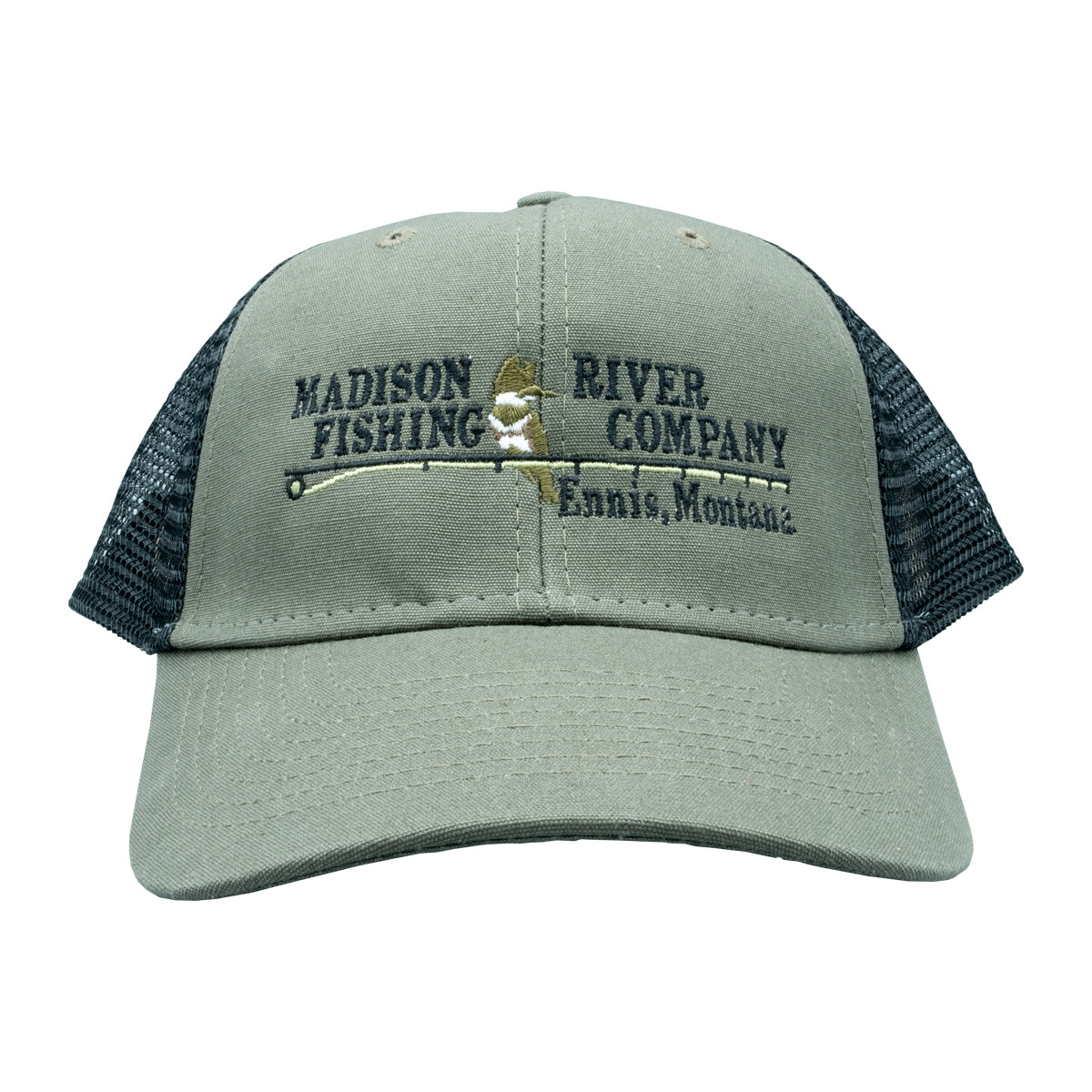 MRFC Logo Industrial Mesh Quilted Trucker Dark Olive Black – Madison ...