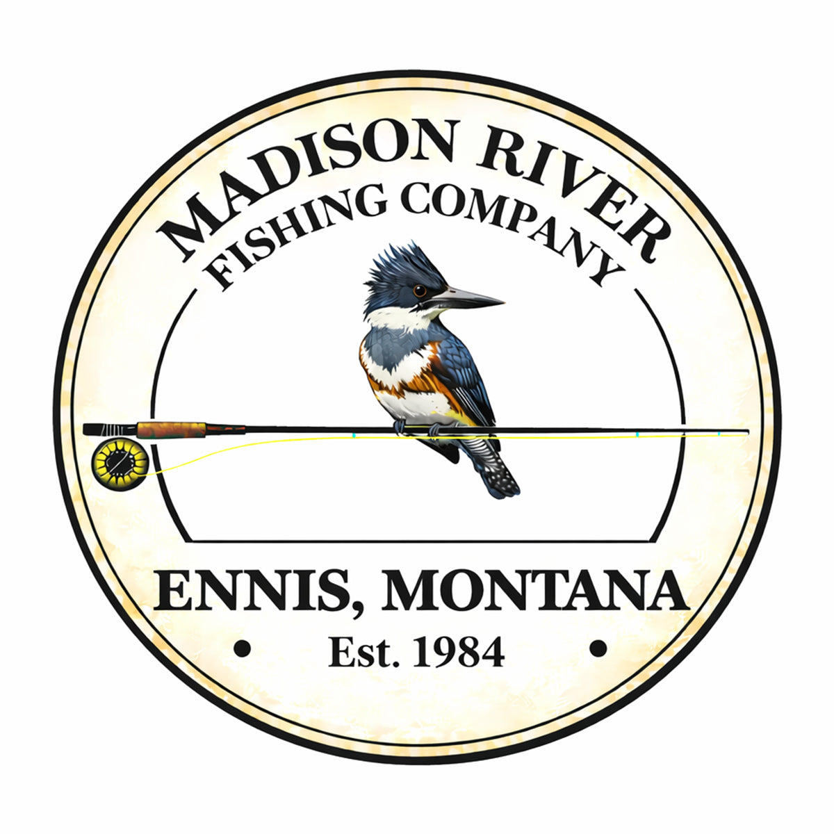 MRFC Logo Round Sticker – Madison River Fishing Company