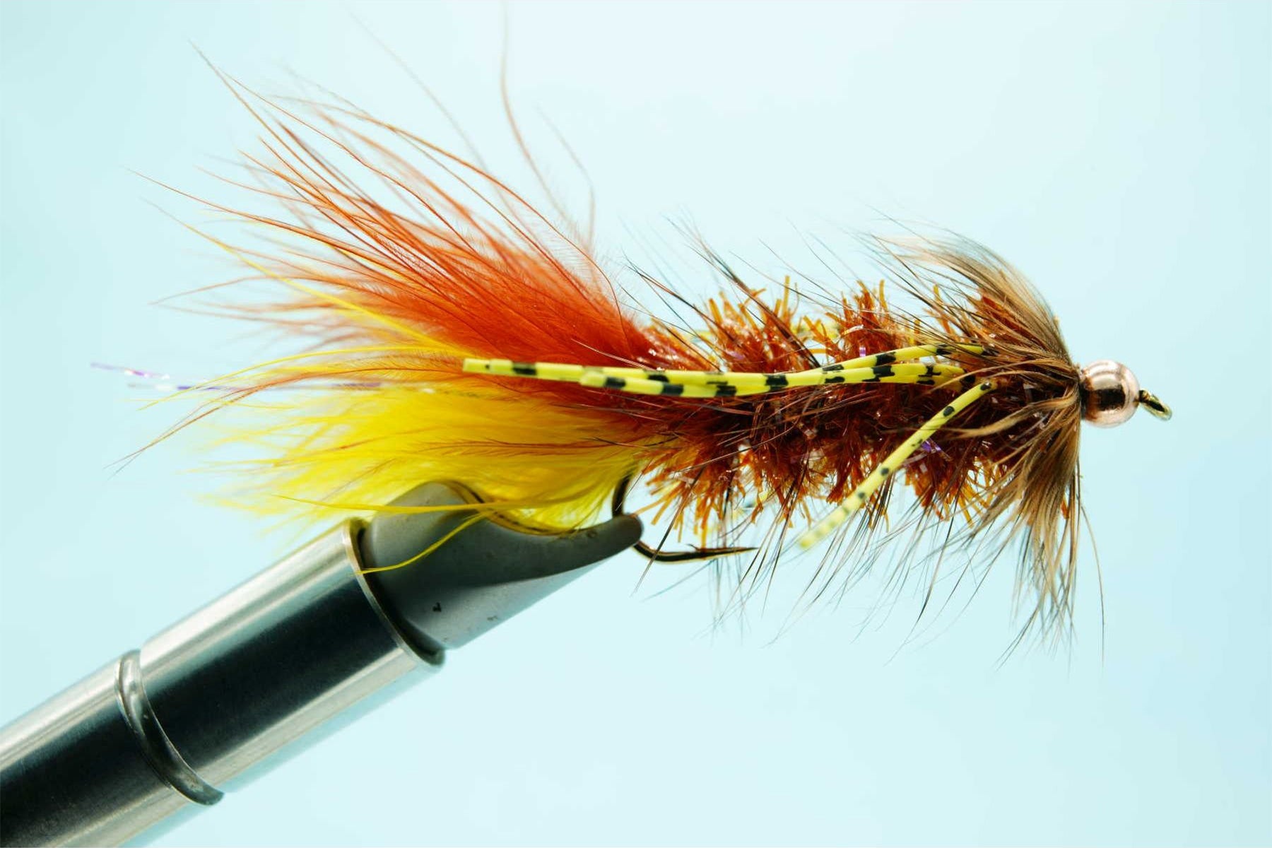 TBH Rubber Leg Bugger Brown Yellow #6 – Madison River Fishing Company