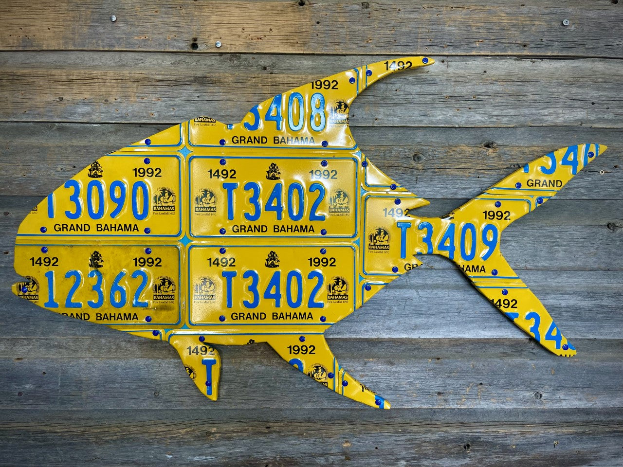 Bahamas Yellow Permit License Plate Art – Madison River Fishing Company