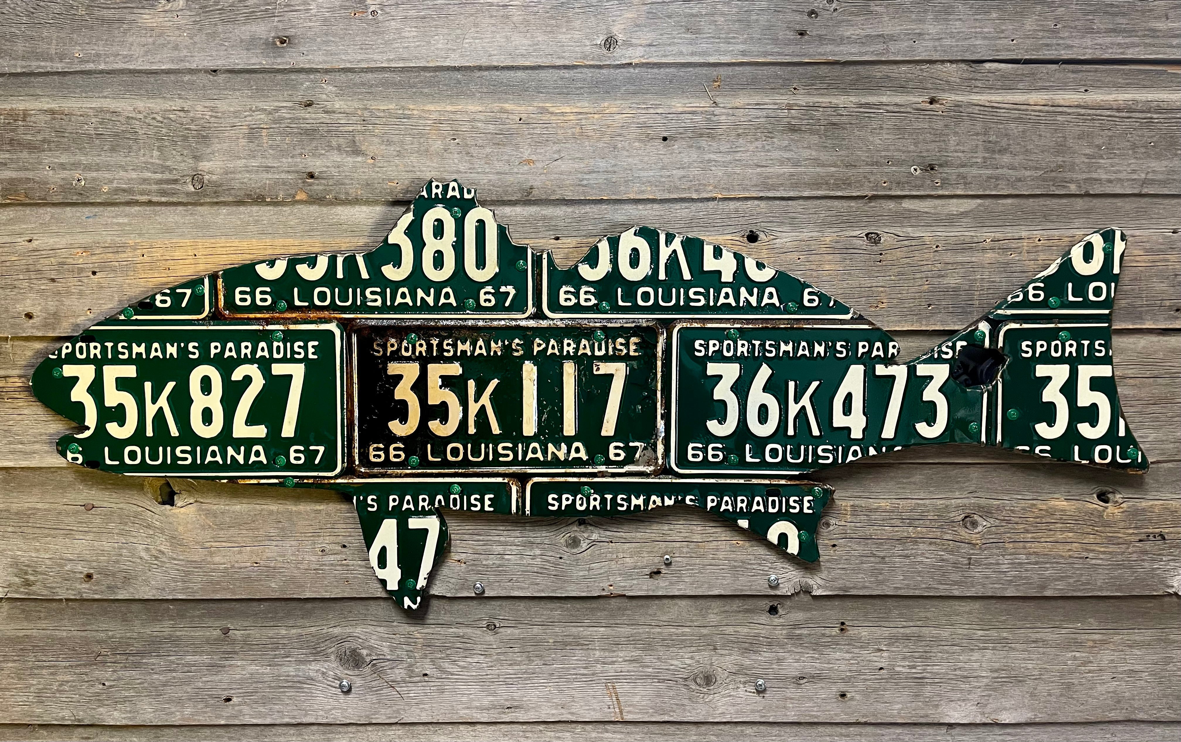 Louisiana Redfish Antique License Plate Art – Madison River Fishing Company
