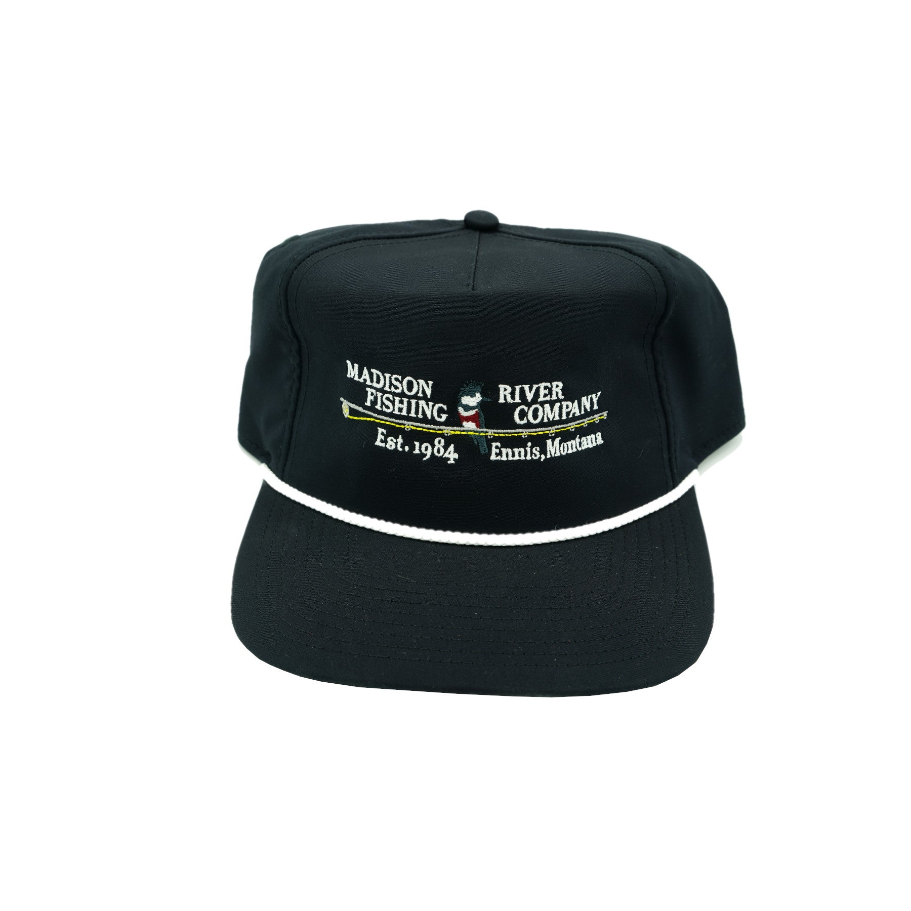 MRFC Logo Harris Black/White Junior Fit – Madison River Fishing Company