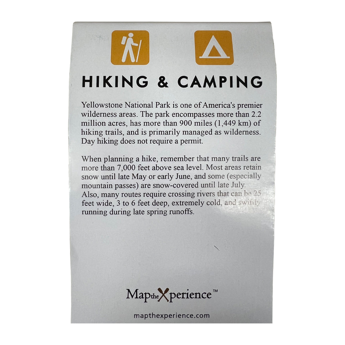 Map the Xperience Yellowstone National Park Hiking Map – Madison River ...