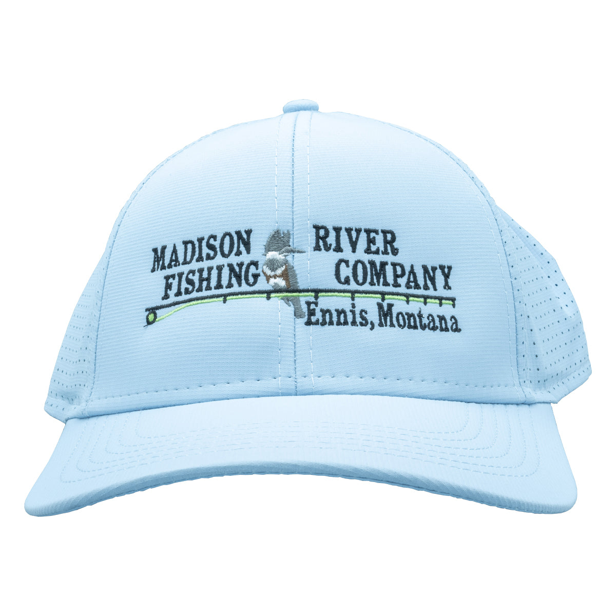 MRFC Logo Cool Breeze Hat Slate Blue Fog – Madison River Fishing Company