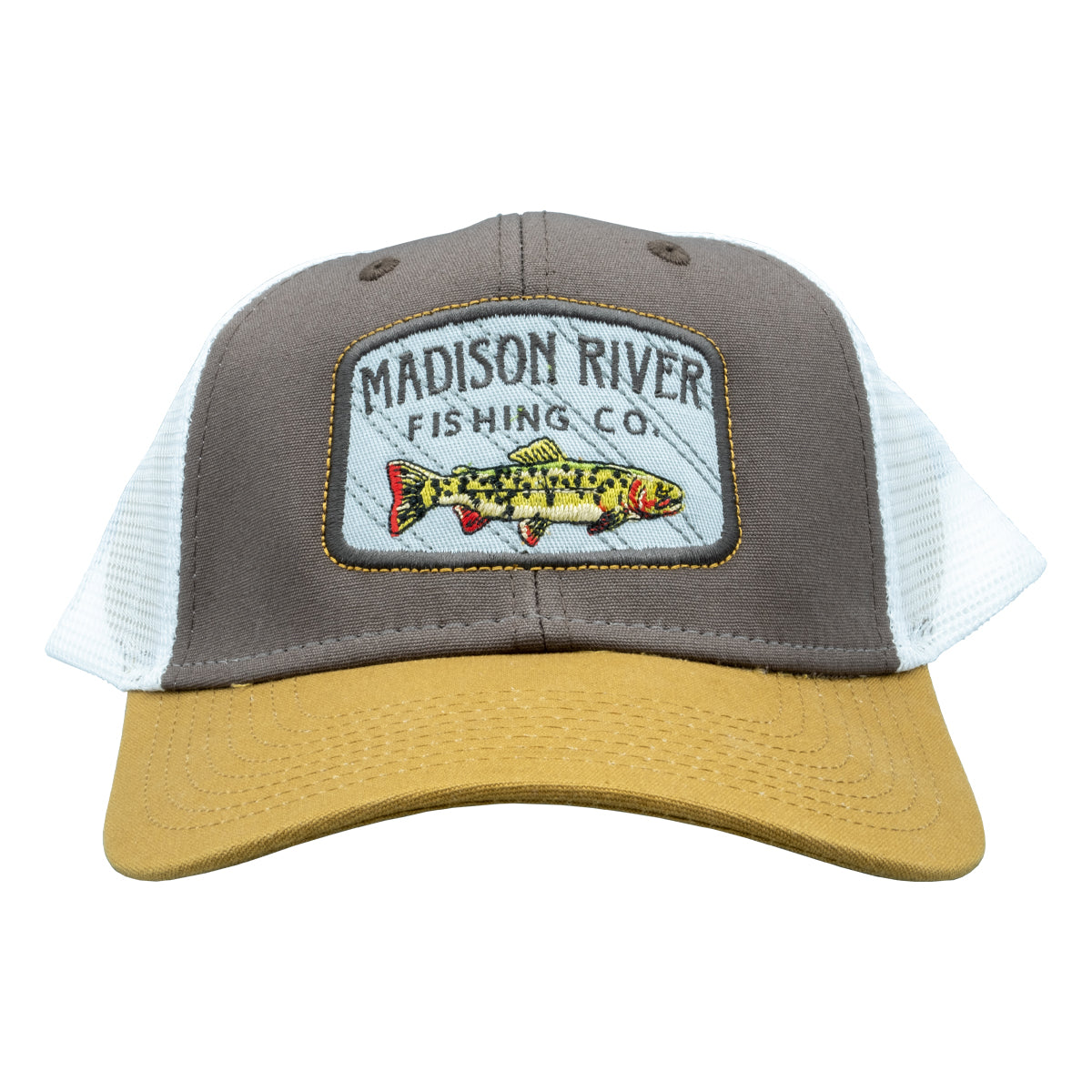 MRFC Logo Industrial Mesh Quilted Trucker Coffee/White/Lumbar – Madison ...