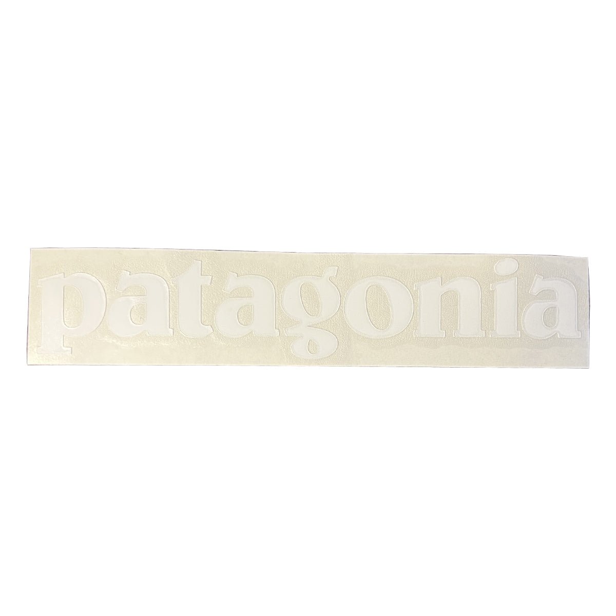 Patagonia White Logo Small Sticker – Madison River Fishing Company