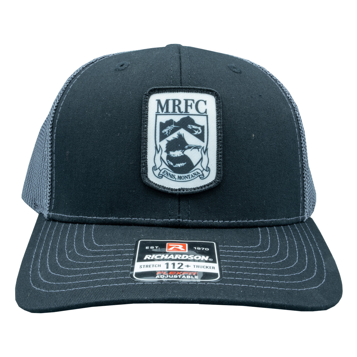 MRFC Badge Logo 112+ Black/Graphite R-Flex Trucker – Madison River ...