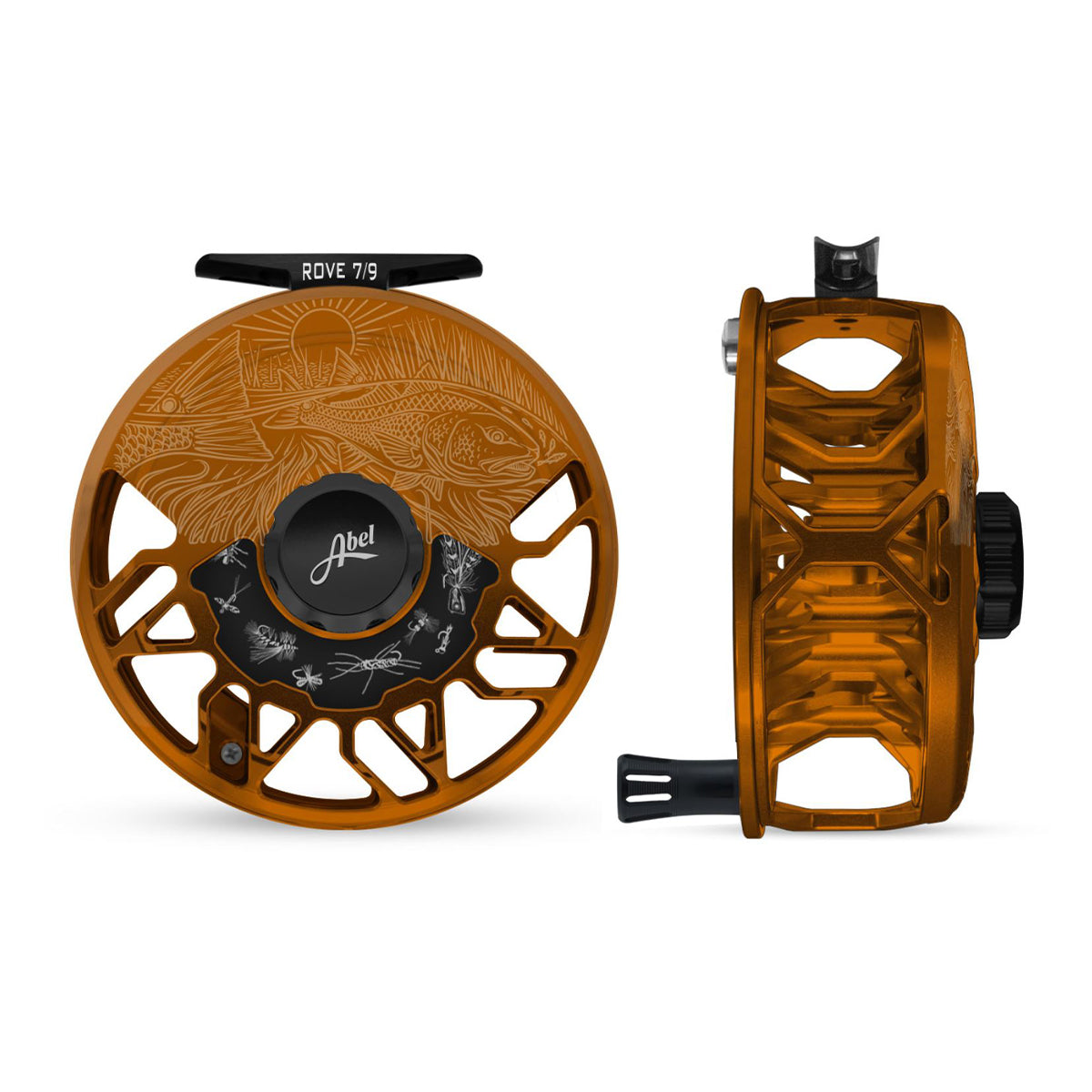 Abel ROVE Reel 7/9 Bronze, Gloss Black Drag Knob, Underwood Redfish an ...