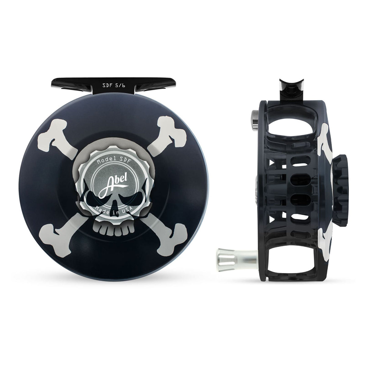Abel SDF Reel Solid 5/6 Skull and Crossbones with Platinum Handle ...