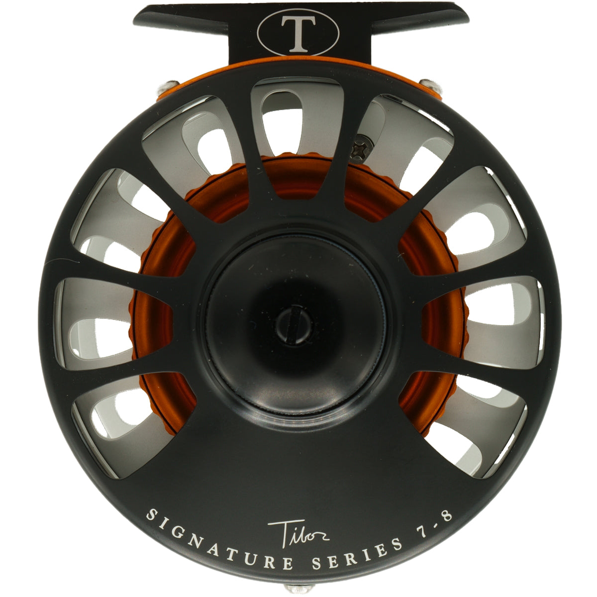 Tibor Signature Series Reel 7-8 Custom Frost Black with Orange Hub ...