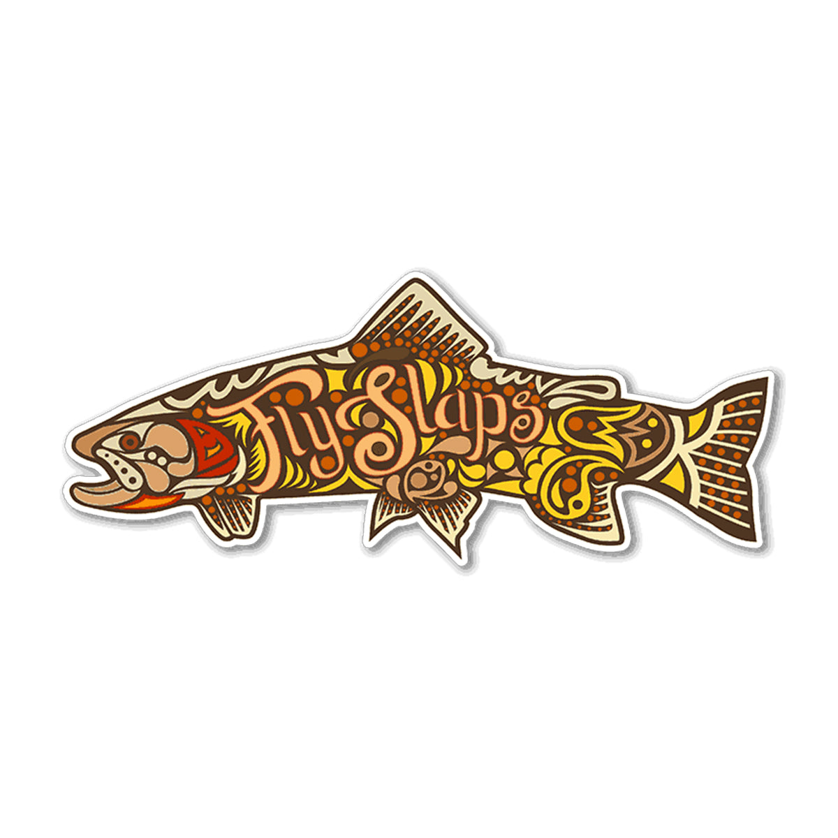 Fly Slaps Ornamented Cutthroat Trout Sticker – Madison River Fishing ...