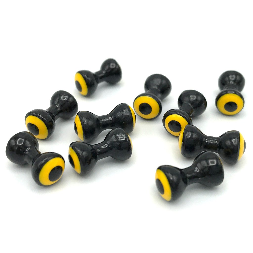 Double Pupil Lead Eyes - Black/Yellow – Madison River Fishing Company