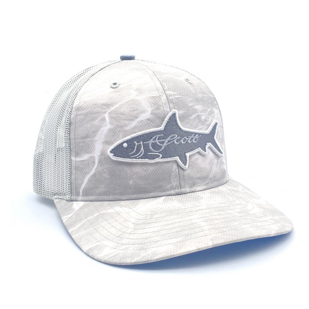 Scott Fly Rods Grey/White Water Camo with Bonefish Patch Hat – Madison ...