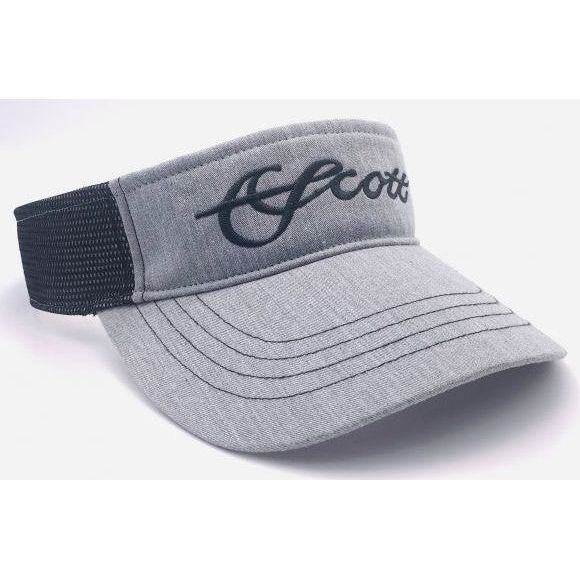 Scott Fly Rods Gray and Black Visor Black Script – Madison River ...
